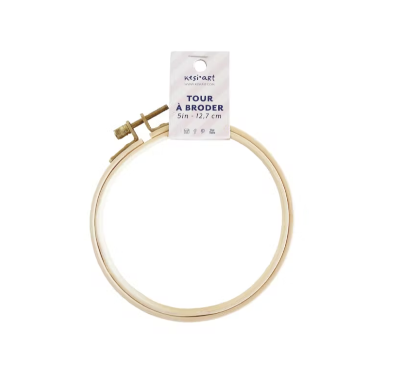 Cercle à broder en bambou - 12,7 cm