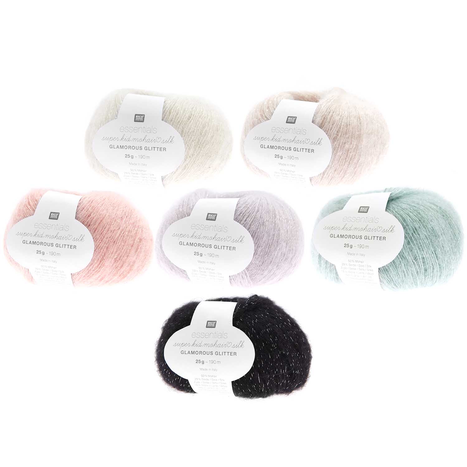 Laine Essentials Super Kid Mohair Loves Silk Glamorous Glitter - Rico ...